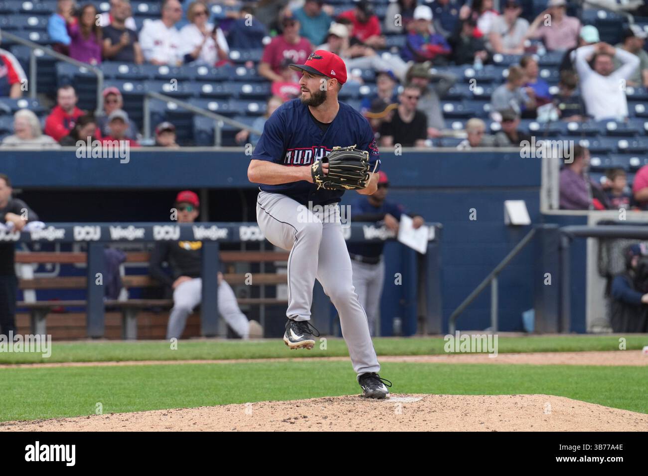 Salt Lake UT, USA. 4th May, 2025. Toledo pitcher P.J.Poulin (18) throws ...