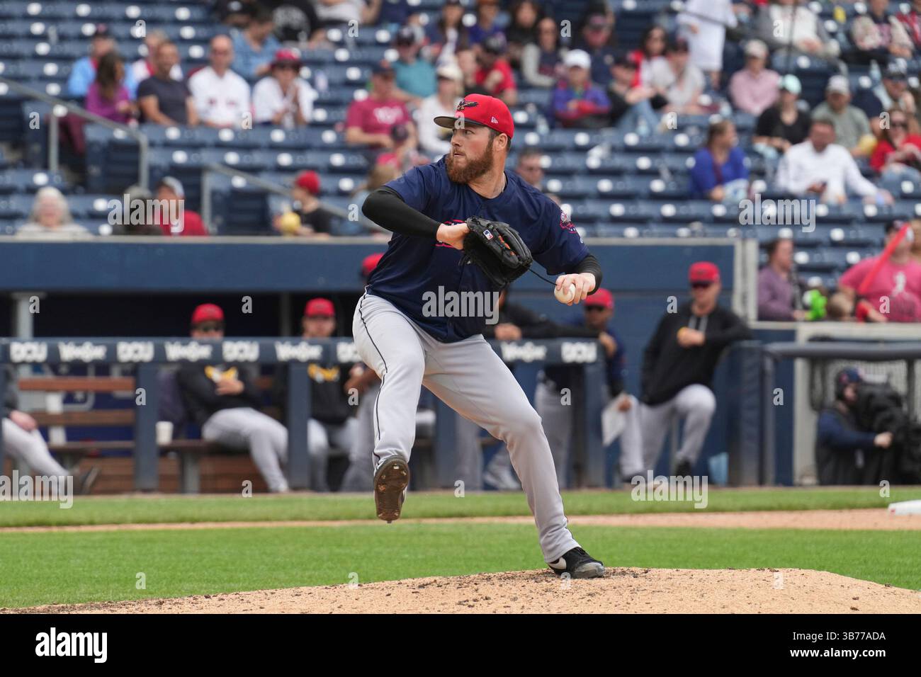Salt Lake UT, USA. 4th May, 2025. Toledo pitcher Matt Gage (55) throws ...