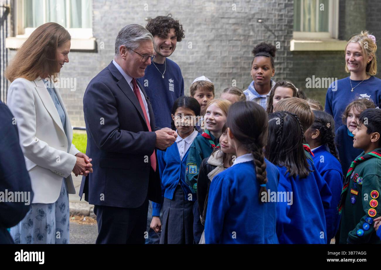 London, UK. 5th May, 2025. Keir and Victoria Starmer Prime Minister ...