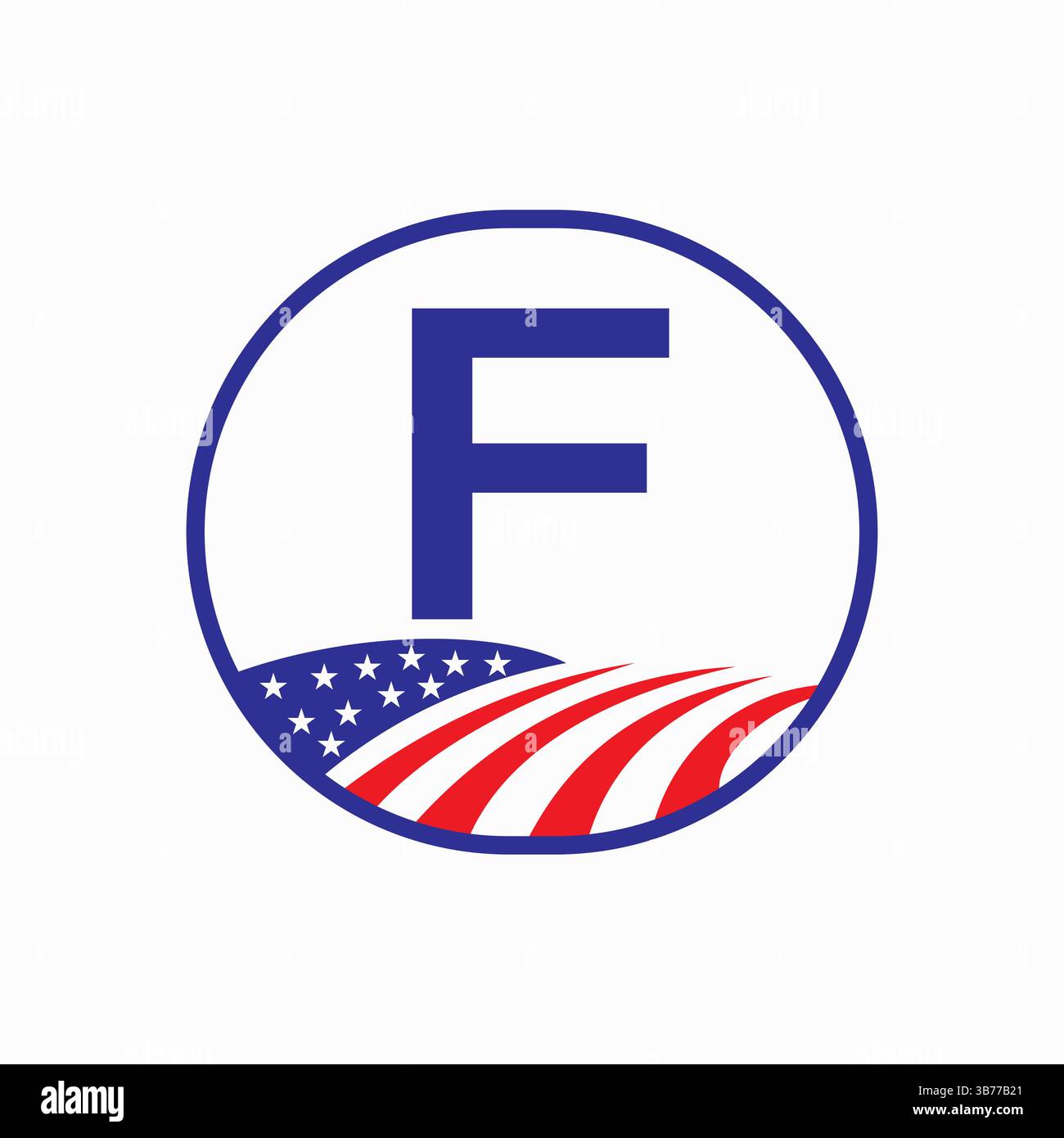 Letter F USA Agriculture Logo Design. Farming Symbol Vector Template ...