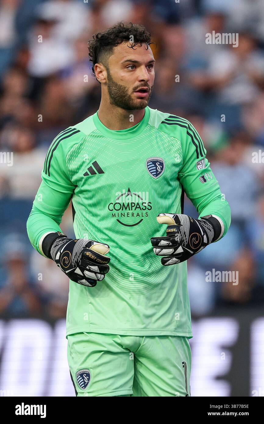 May 4, 2025: Sporting Kansas City goalkeeper John Pulskamp (1) is seen ...