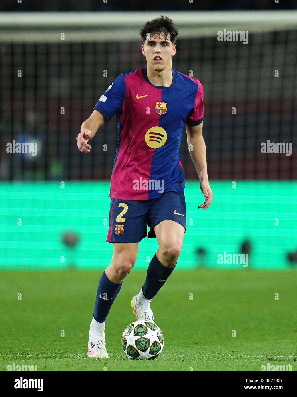 Barcelona, Spain. 01st May, 2025. Pau Cubarsi of FC Barcelona during ...