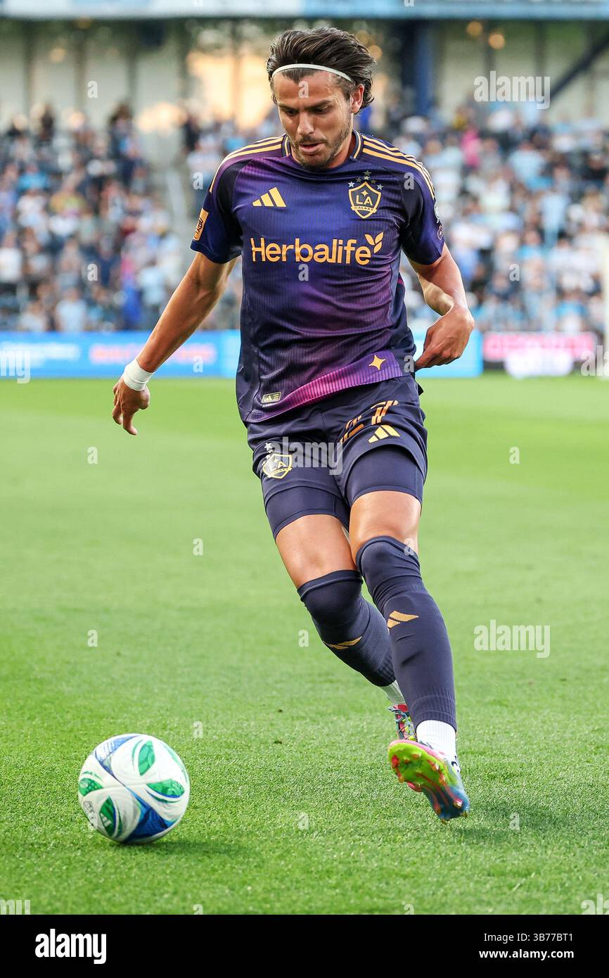 Kansas City, KS, USA. 4th May, 2025. Los Angeles Galaxy forward Miguel ...