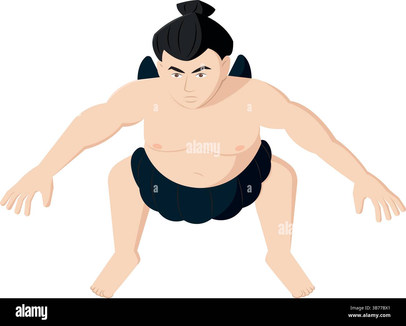 Sumo wrestler in stance. Vector illustration Stock Vector Image & Art ...