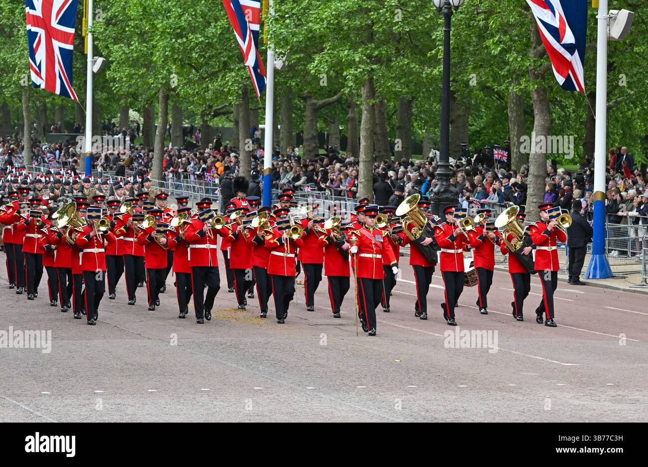 London, UK. 05th May, 2025. Regimental Bands of the Kings Guards during ...