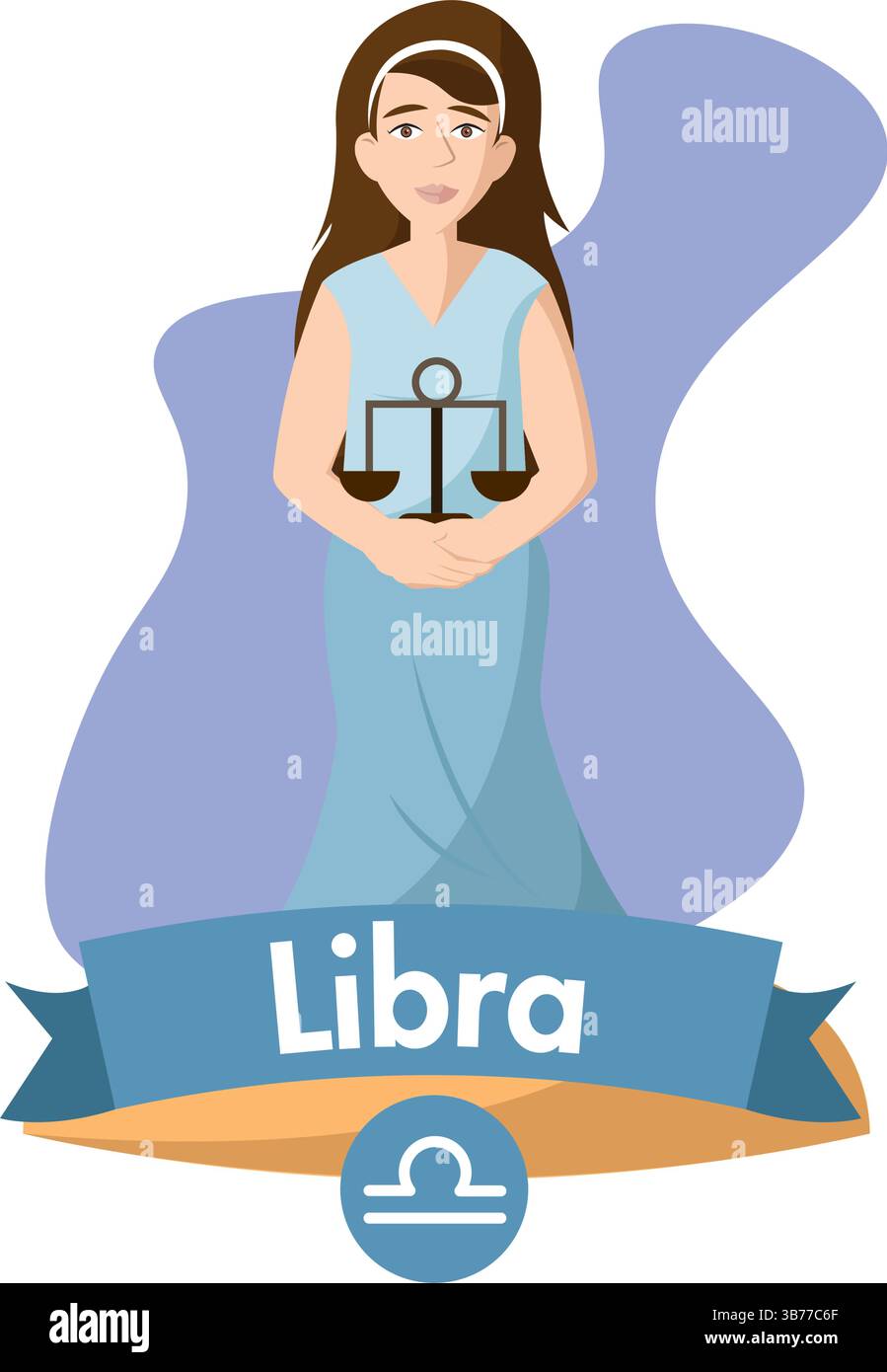 Libra zodiac woman scale. Vector illustration Stock Vector Image & Art ...