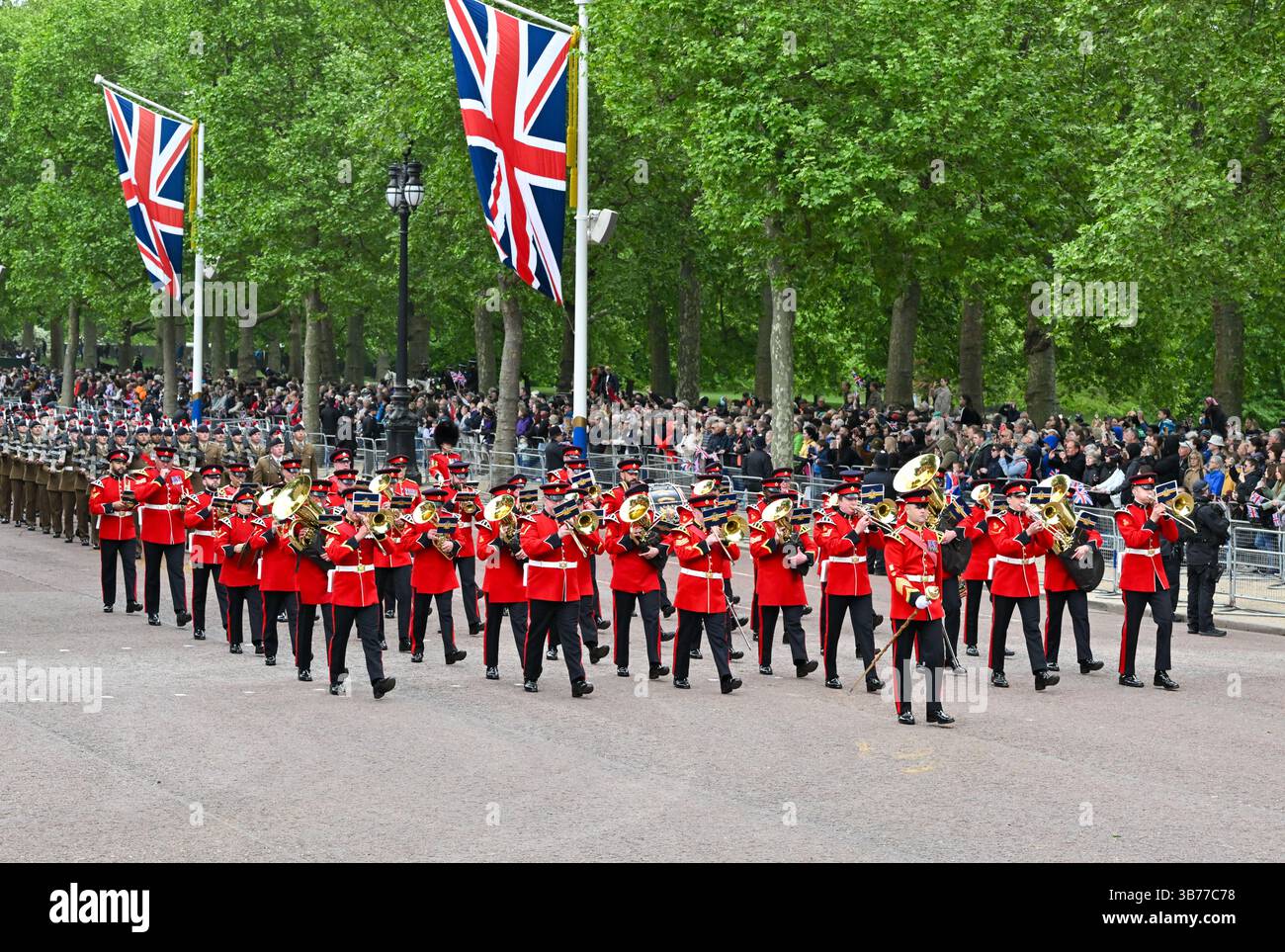 London, UK. 05th May, 2025. Regimental Bands of the Kings Guards during ...