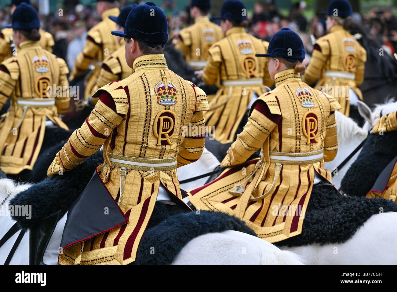 London, UK. 05th May, 2025. The Mounted Band of the Household Cavalry ...