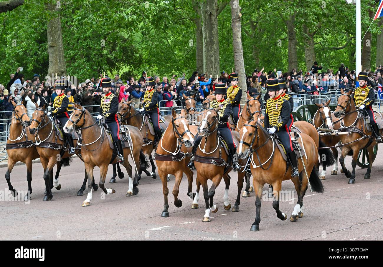 London, UK. 05th May, 2025. Kings Troop, Royal Artillery, during the ...