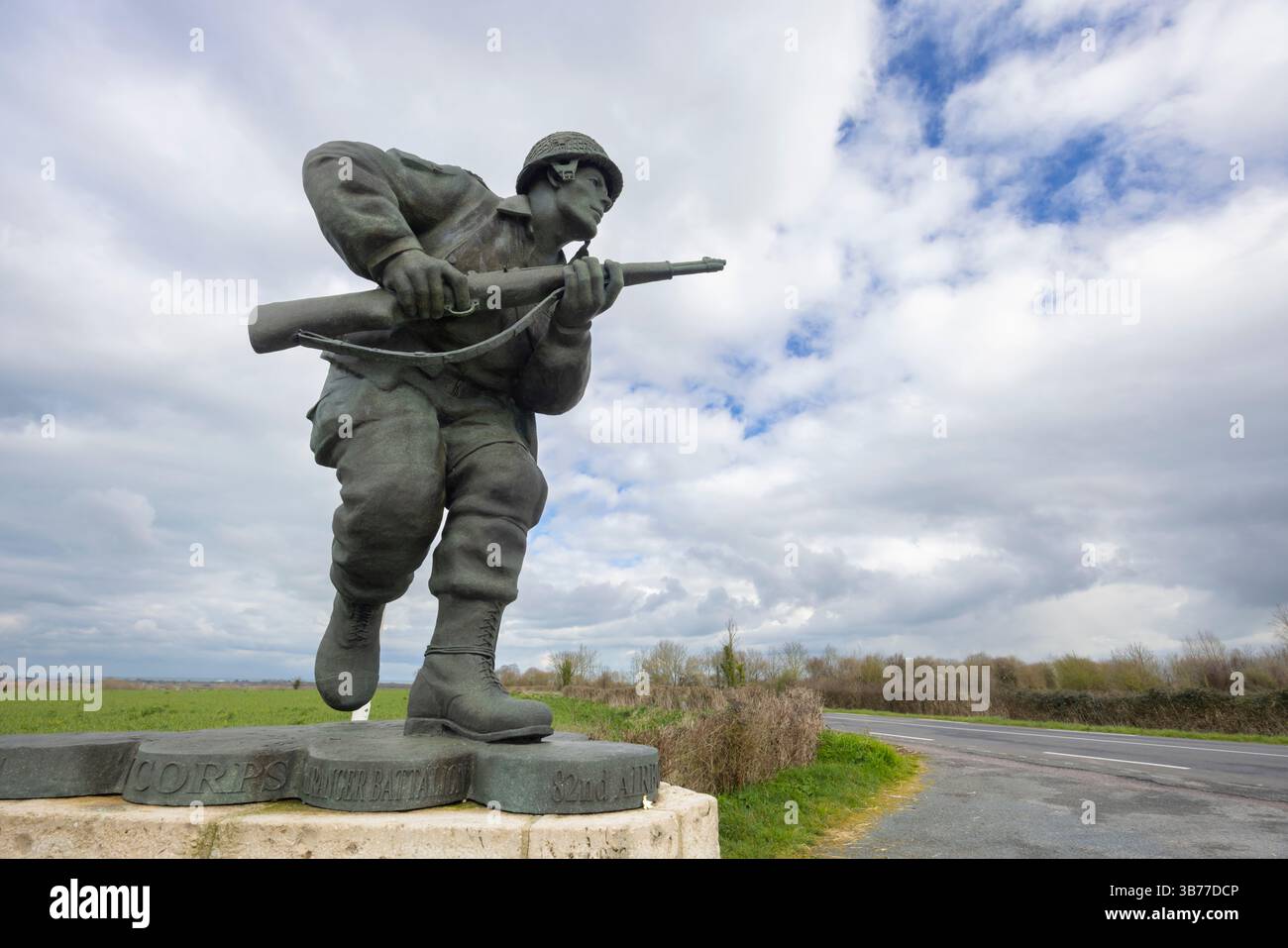 Iron Mike statue commemorating the landing of the US 82nd Airborne ...