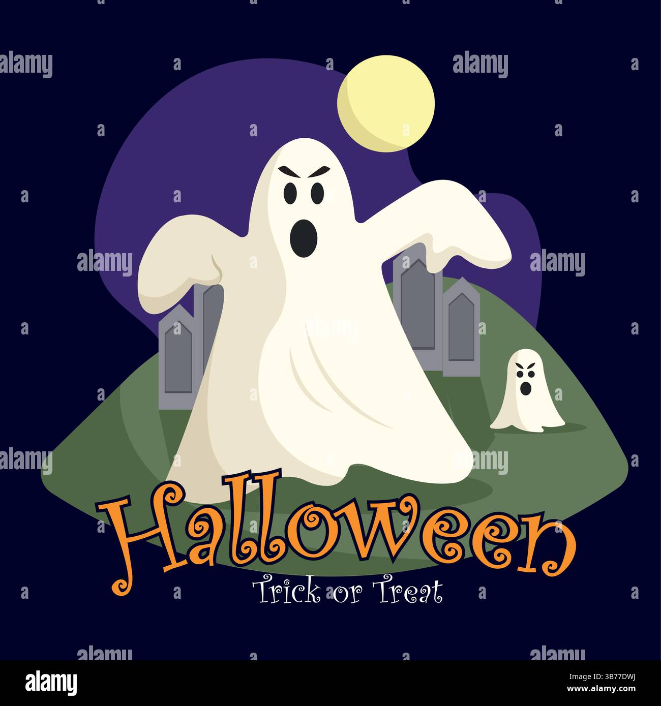 Ghosts flying in graveyard hi-res stock photography and images - Alamy