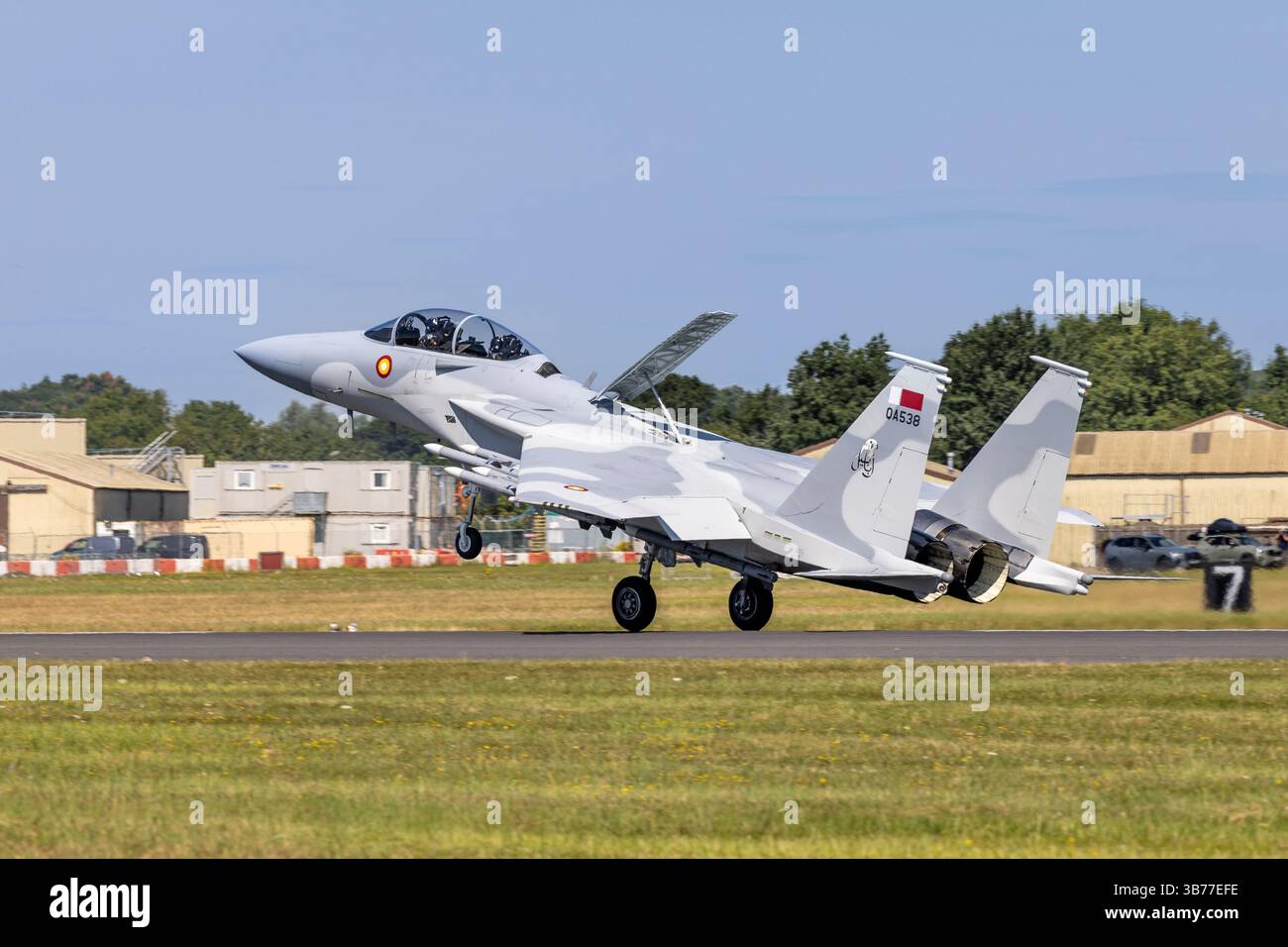 Qatari Emiri Air Force - Boeing F-15QA Ababil, performing at the Royal ...