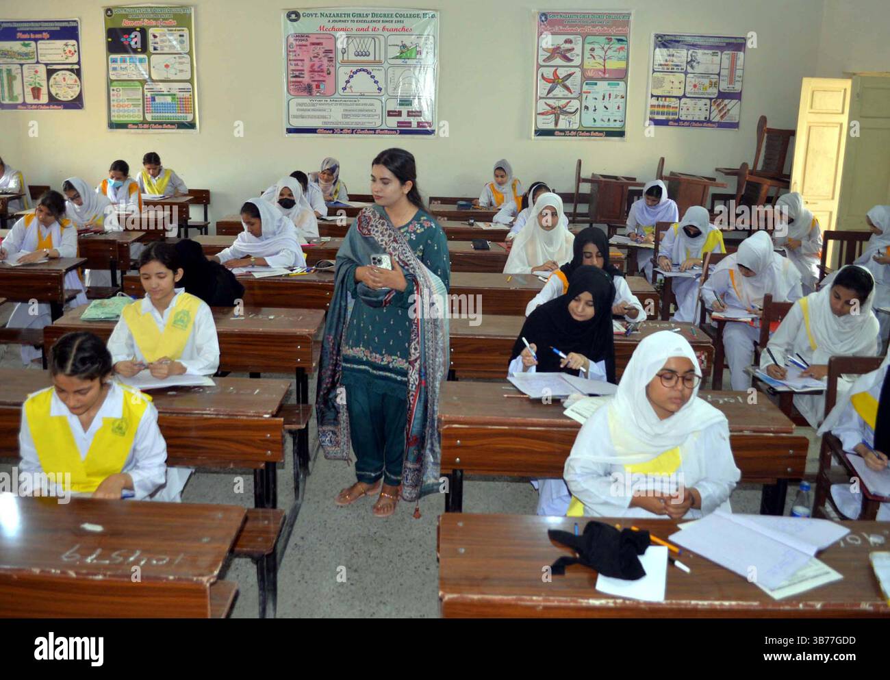 Intermediate students solve examination papers during Annual ...