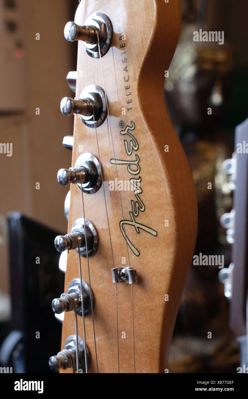 Itterbeck, Germany - Feb 4 2025 A Fender Telecaster headstock Stock ...