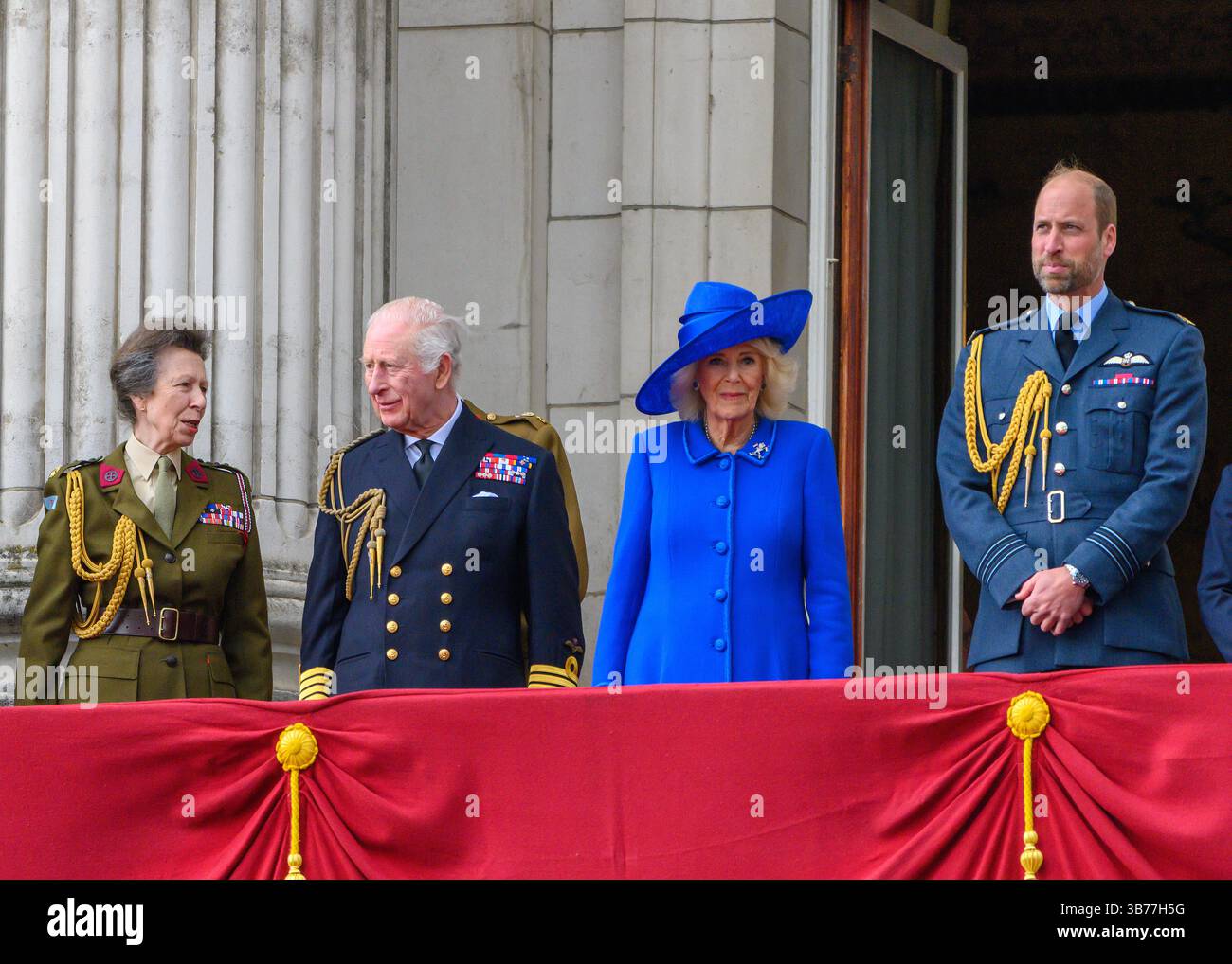 London UK. 5th May 2025. The King and Queen are joined by the Prince ...