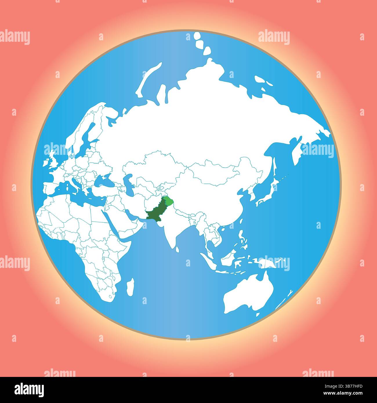 World map in magnifier Stock Vector Images - Alamy