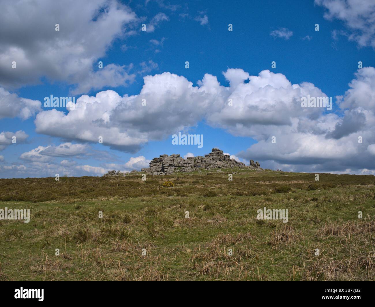 Hound Tor, one of the checkpoints on the Ten Tors challenge walk ...