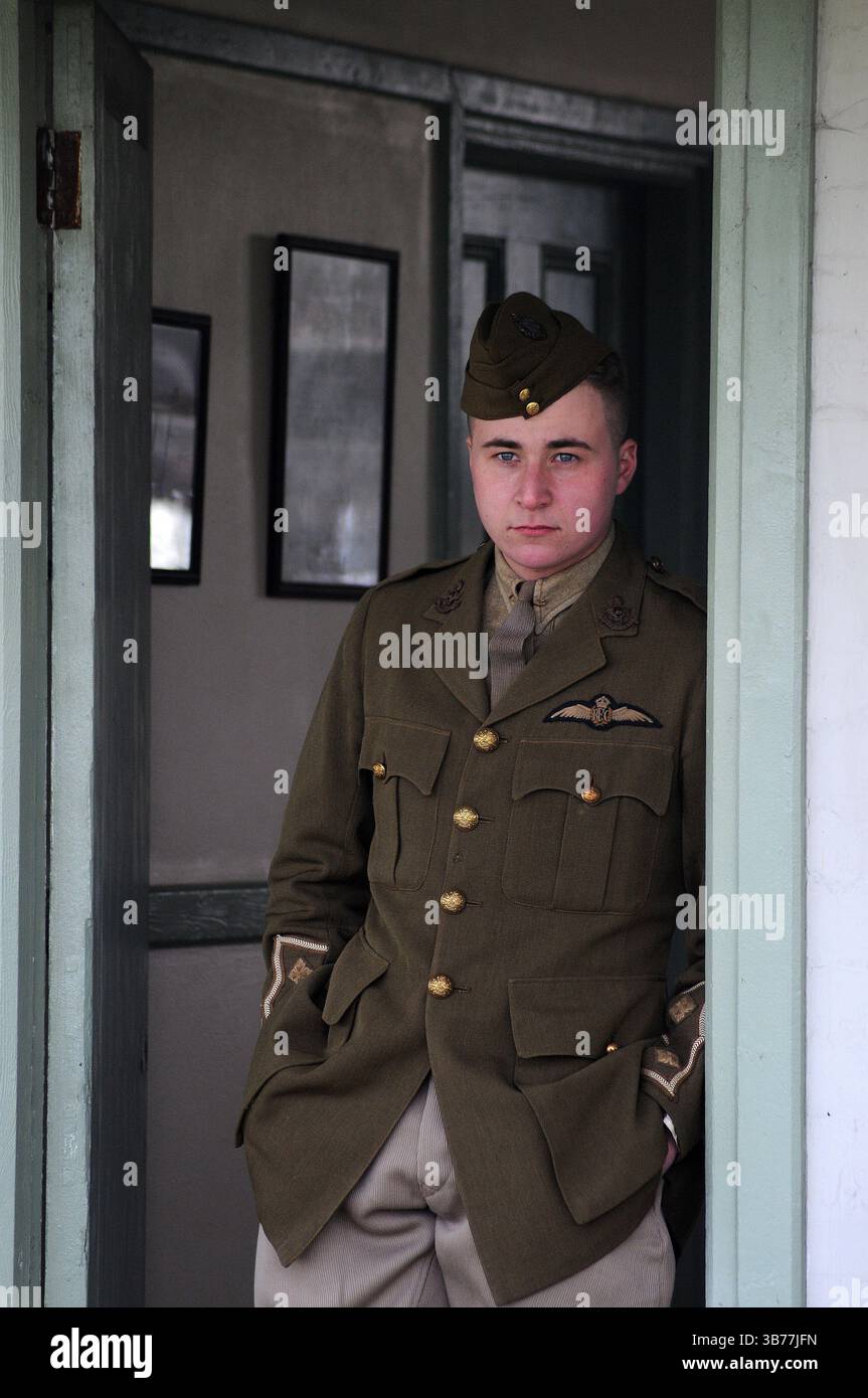 Re-enactors at Stow Maries Great War Aerodrome Stock Photo - Alamy