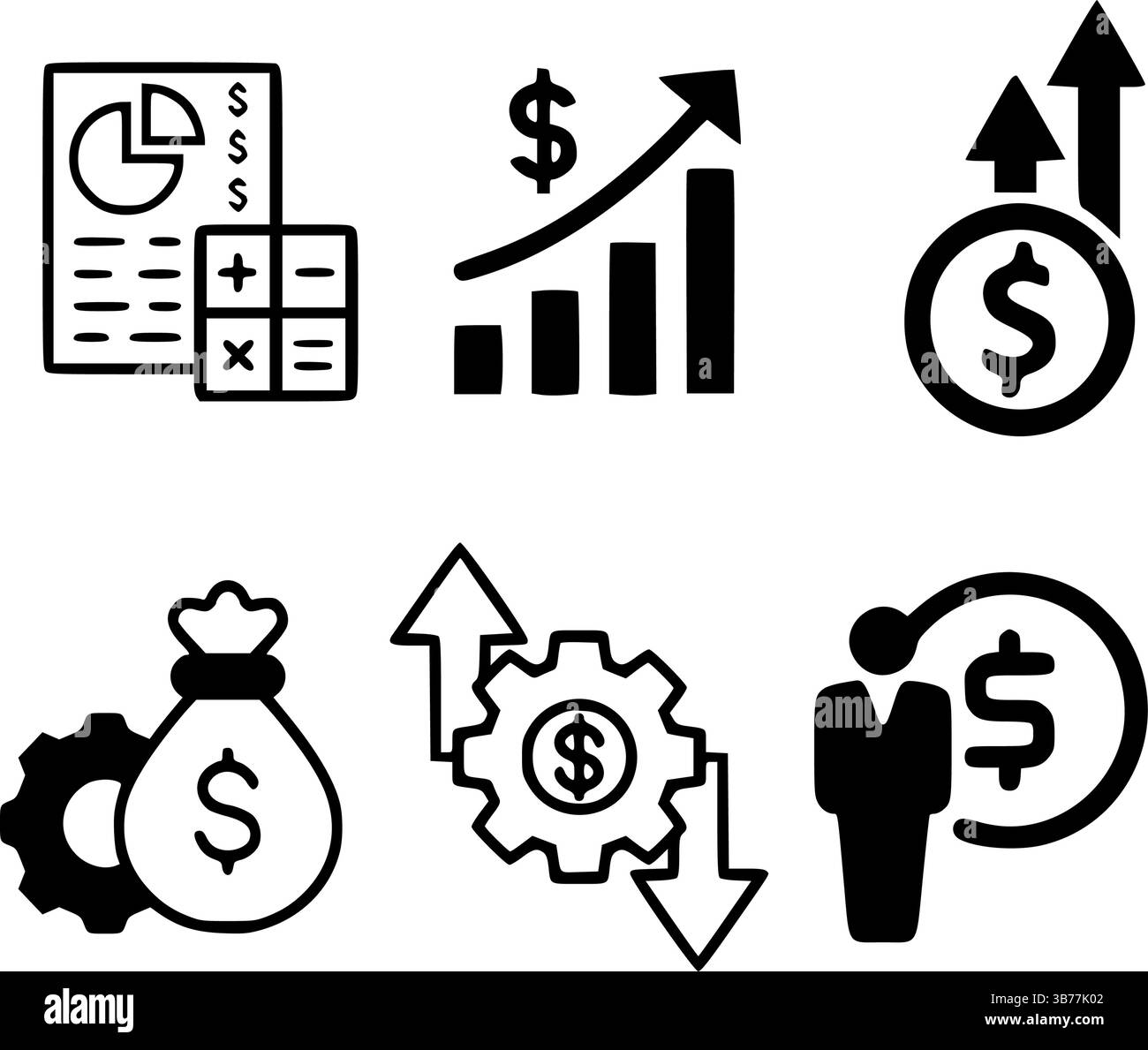 Management strategy analysis accounting Black and White Stock Photos ...