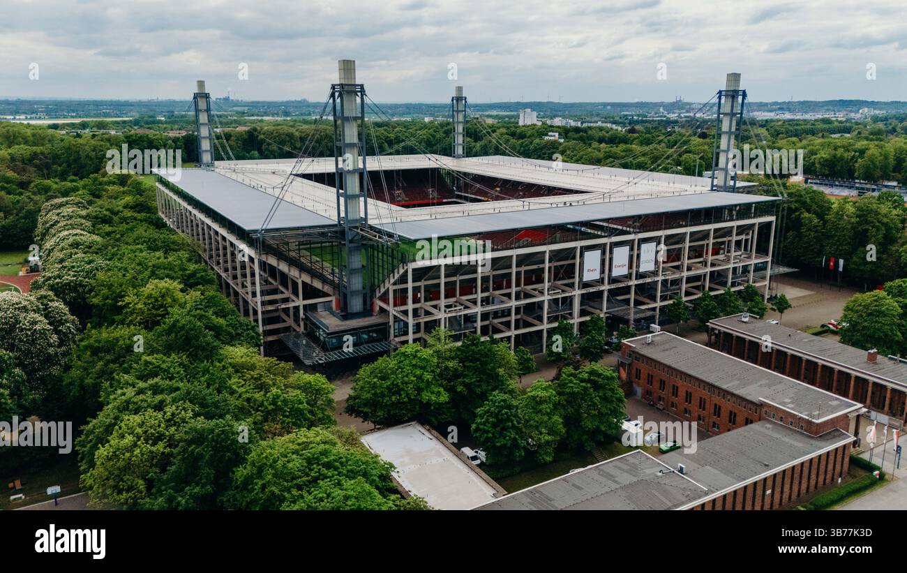 COLOGNE, GERMANY - 5 MAY, 2025: Aerial view of the Rhein Energie ...