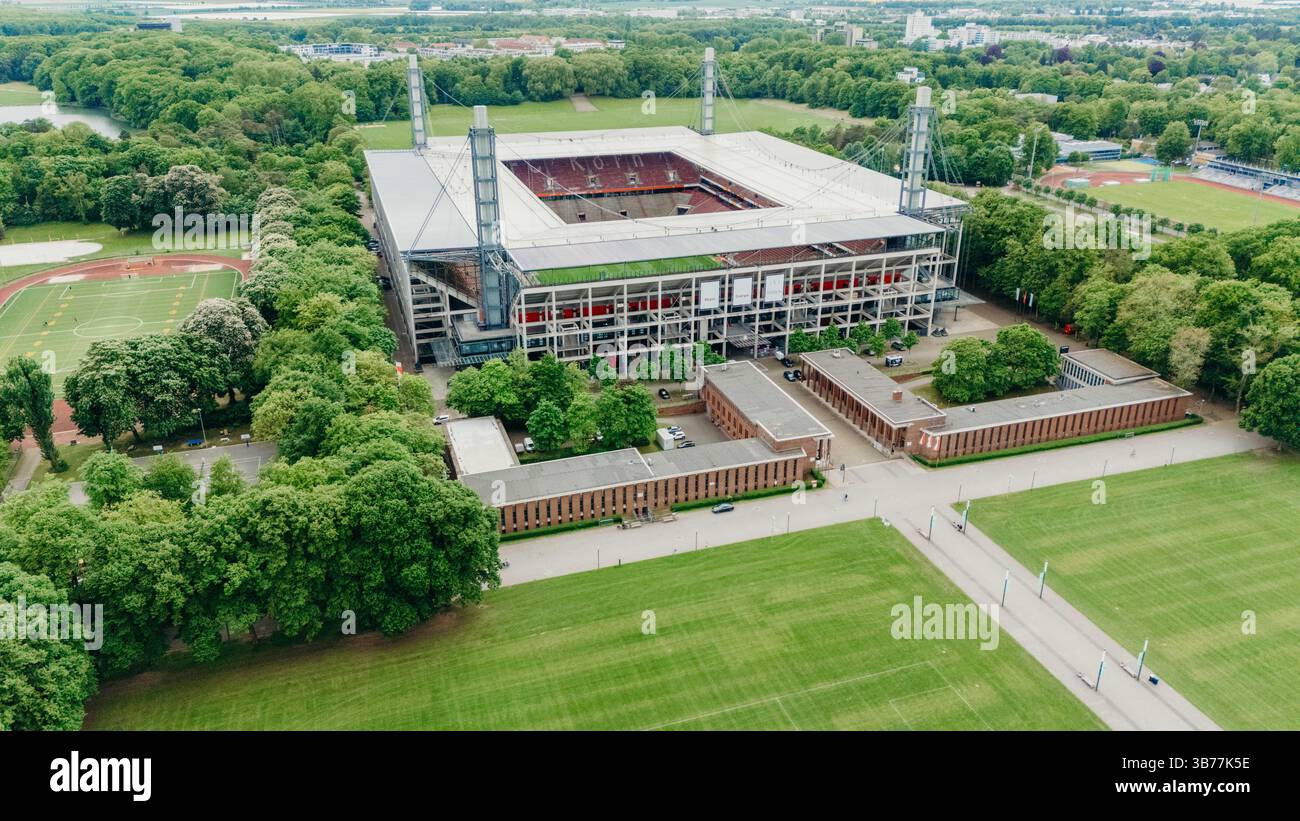 COLOGNE, GERMANY - 5 MAY, 2025: Aerial view of the Rhein Energie ...