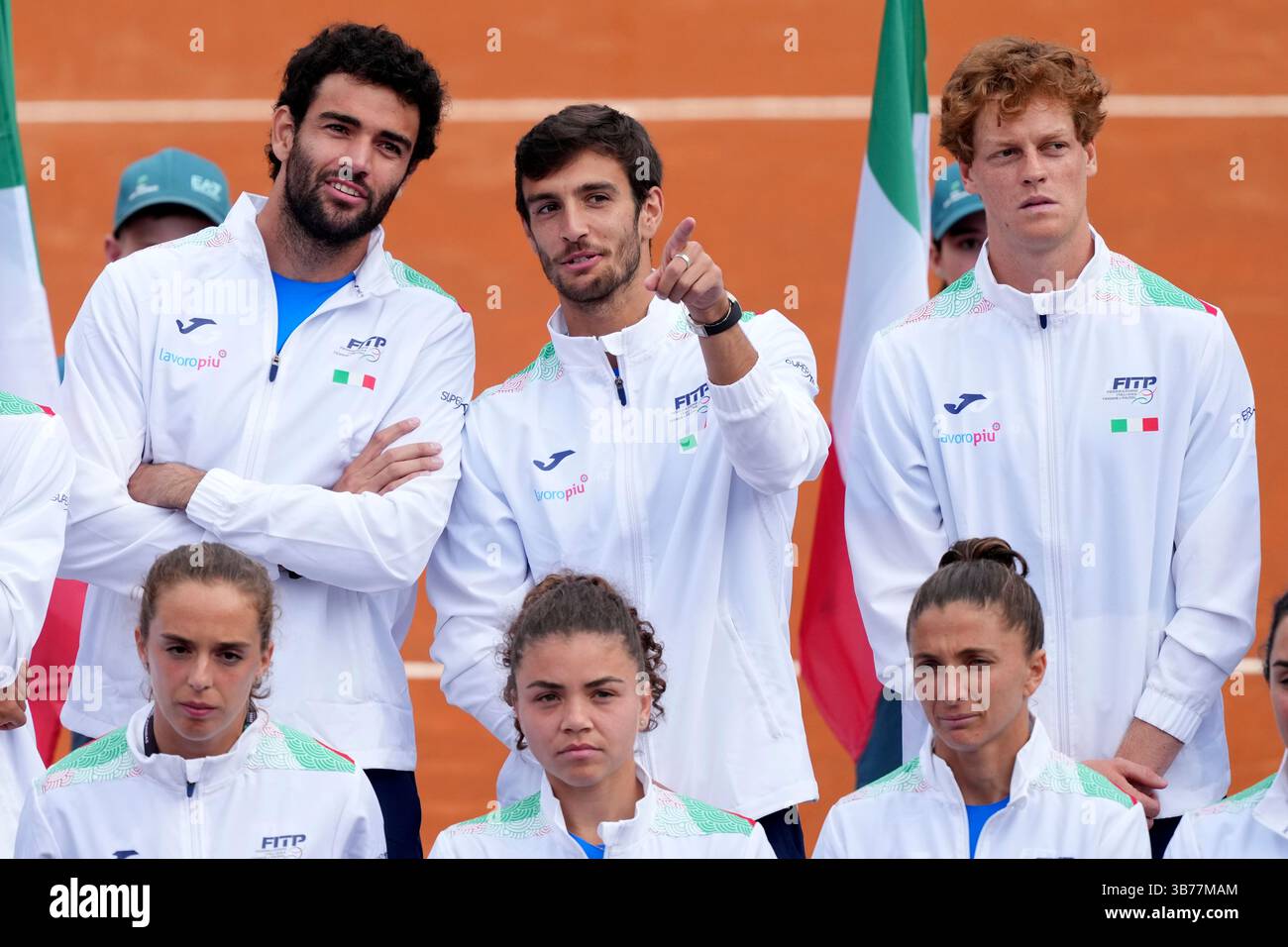 Rome, Italy. 05th May, 2025. Matteo Berrettini, Lorenzo Musetti and Jannik Sinner attend the ...