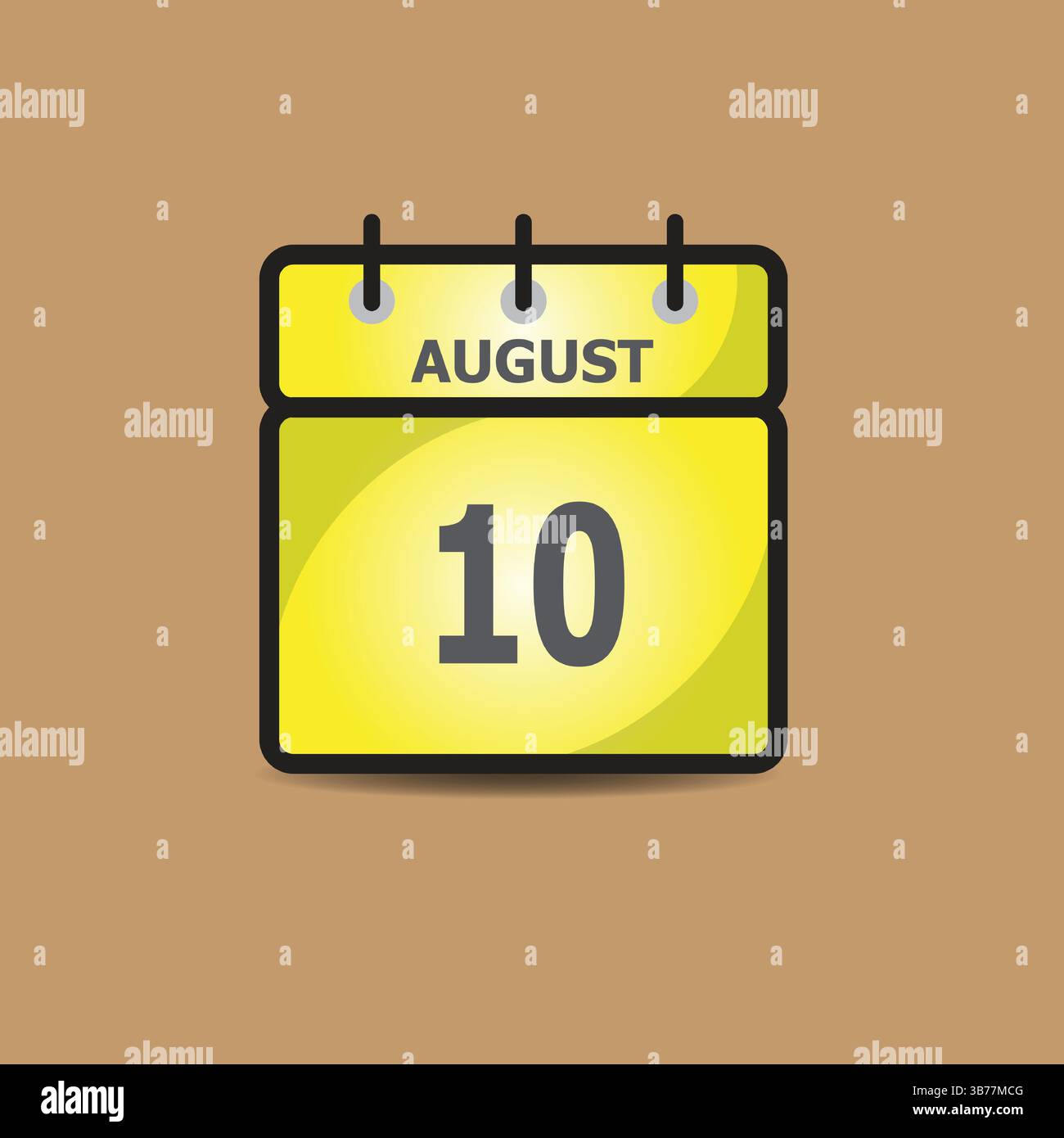 Paper calendar on yellow Stock Vector Images - Alamy