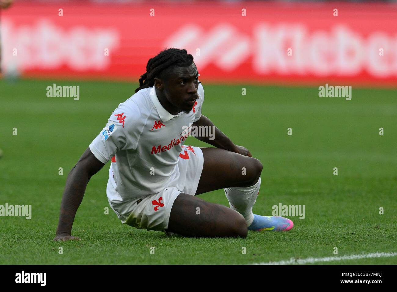 Rome, Italy. 04th May, 2025. Olimpico Stadium, Rome, Italy - Moise Kean of AC Fiorentina during ...