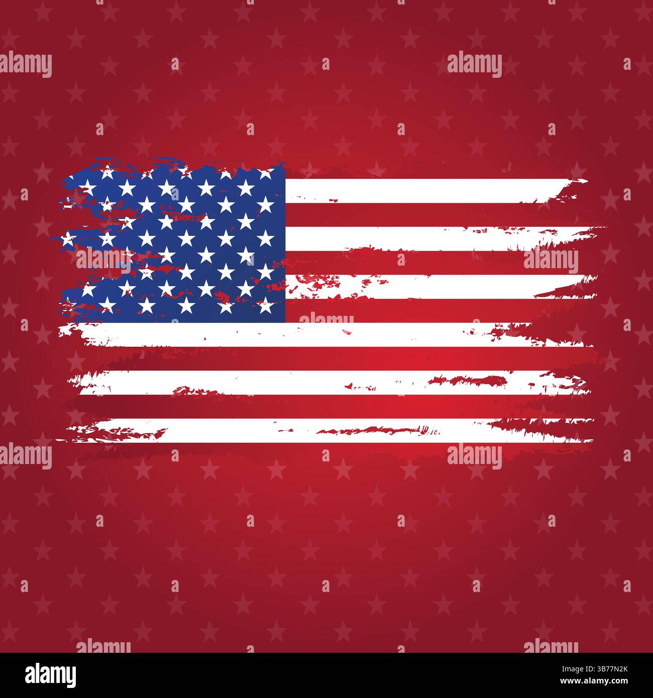 USA Flag Design with Reddish Background and Star | Vector Stock Vector ...