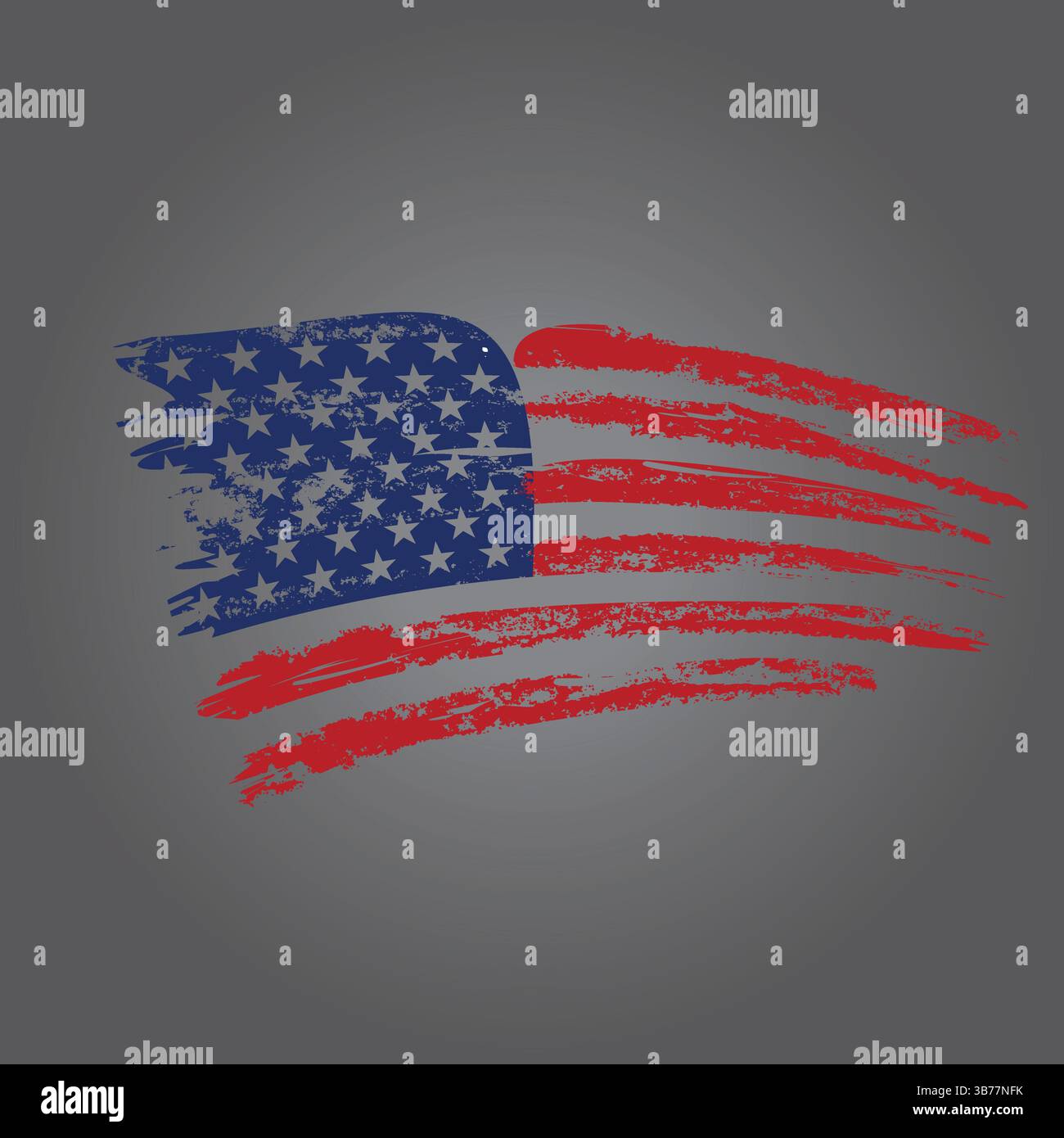 USA Unique Flag with Silver Background |Vector Art Stock Vector Image ...