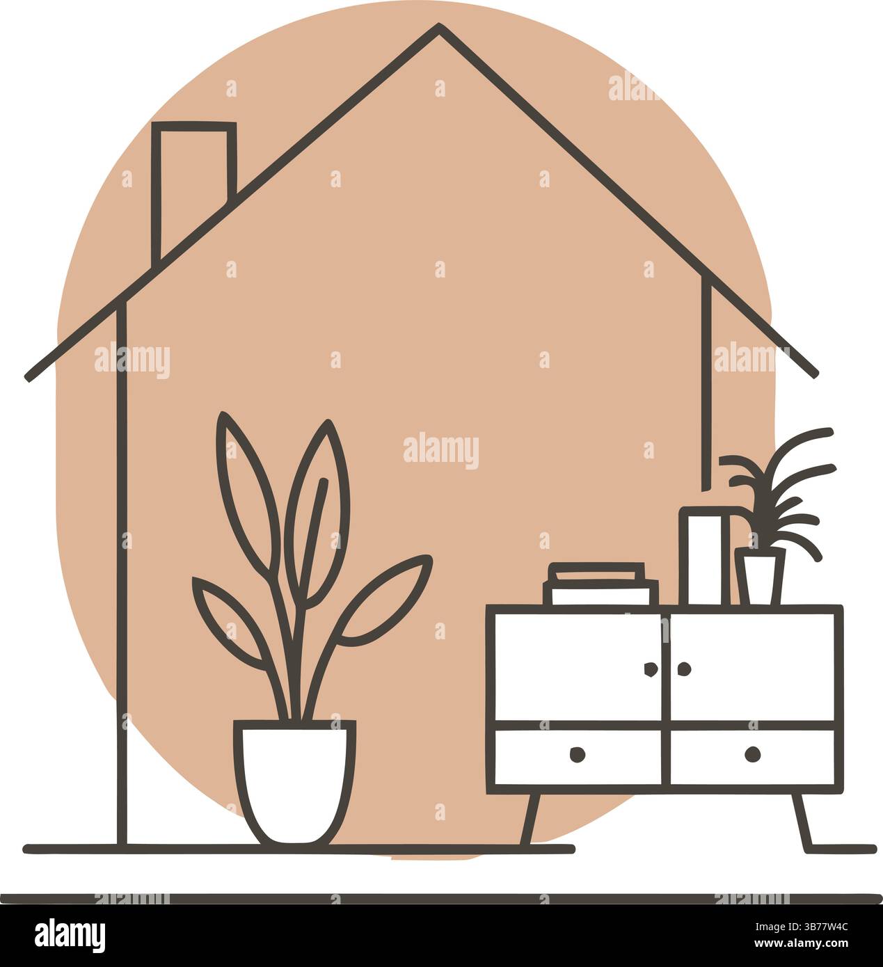 Minimalist line decor hi-res stock photography and images - Alamy