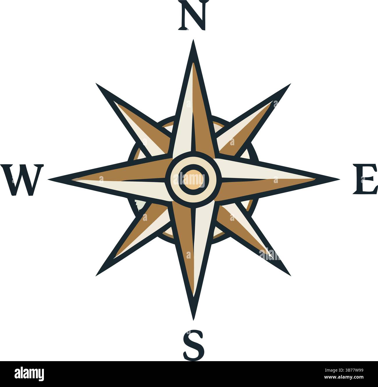 Compass Rose Navigation Symbol Direction And Exploration Stock Vector Image And Art Alamy