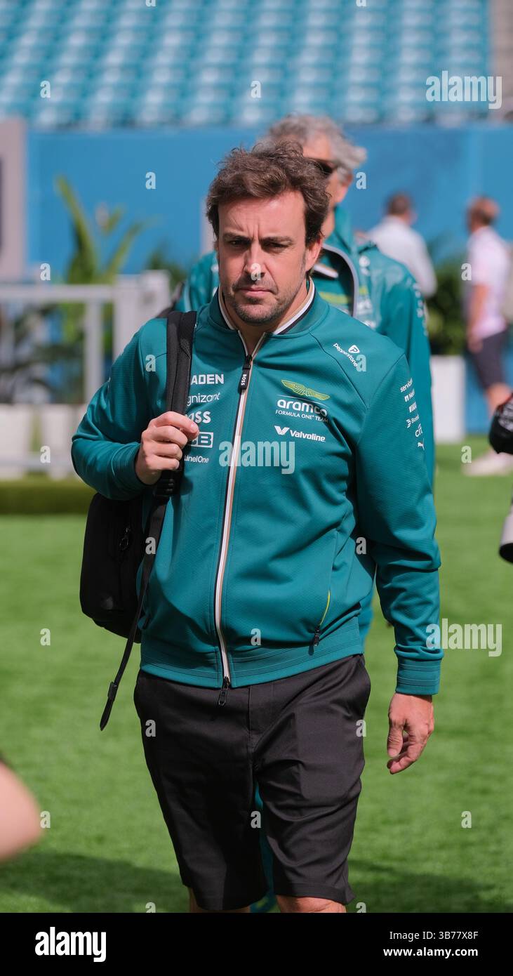 May 3, 2025, blank, Fl, USA: May 3, 2025: Fernando Alonso #14 during ...