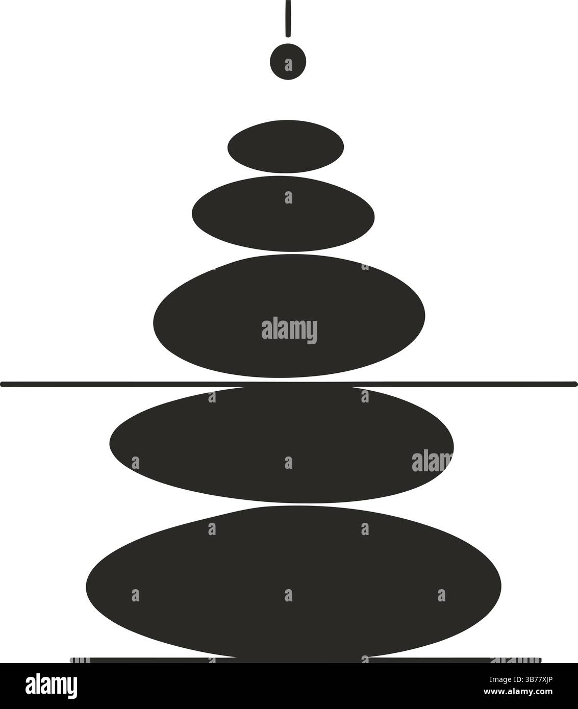 Balanced Stones Symbol – Minimalist Equilibrium Concept Stock Vector ...