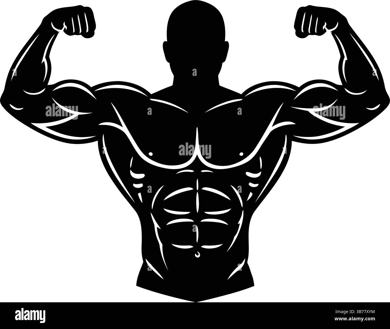 Muscles flexing pose Stock Vector Images - Alamy