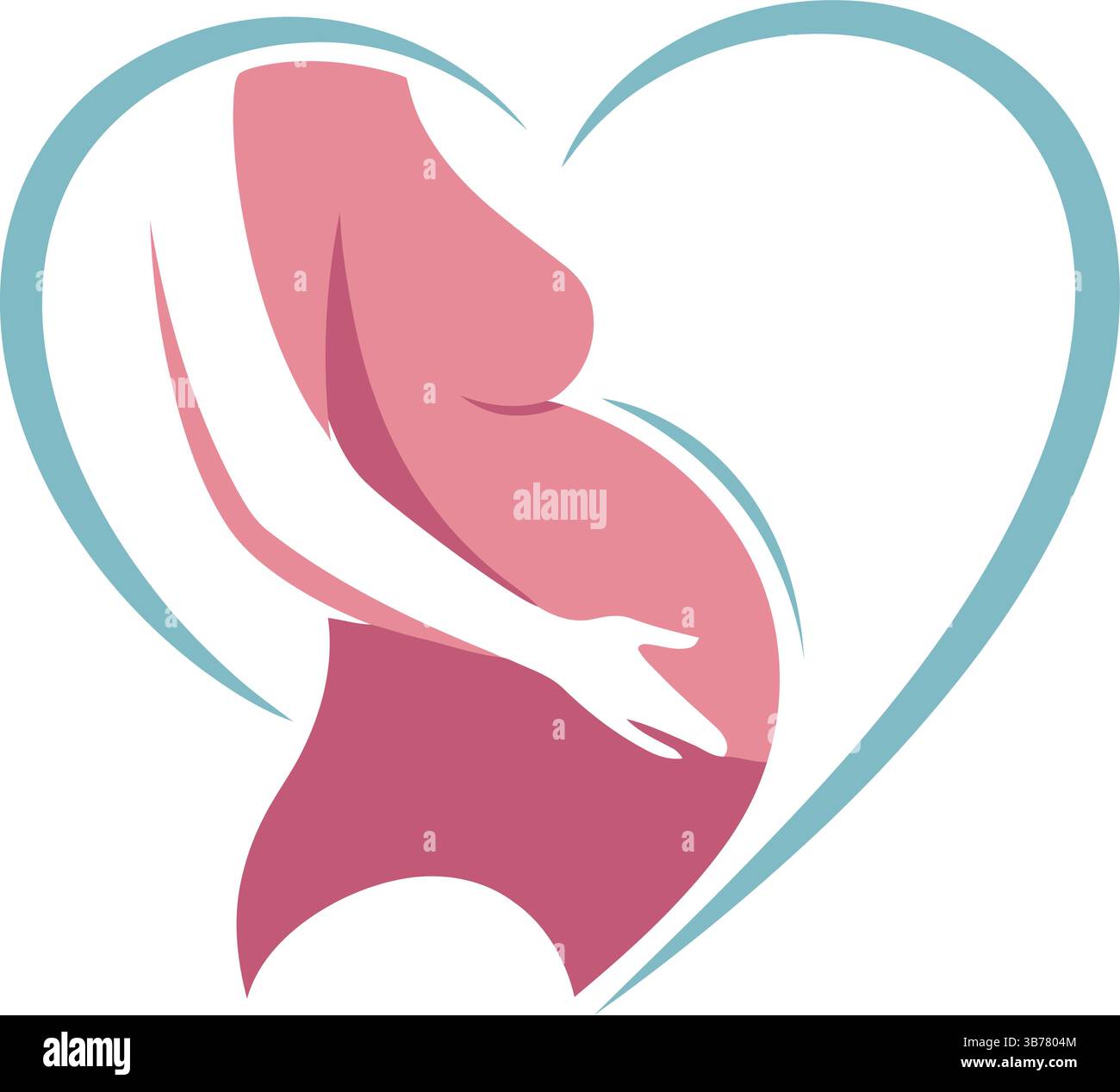 Pregnancy Care Illustration – Maternal Health and Motherhood Symbol ...