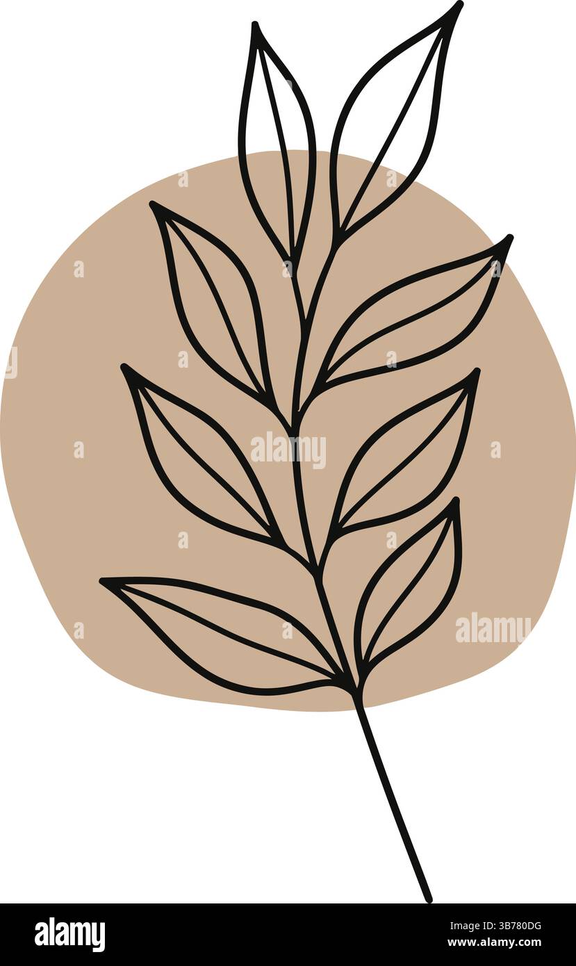 Botanical Line Art – Minimalist Plant Illustration Stock Vector Image ...