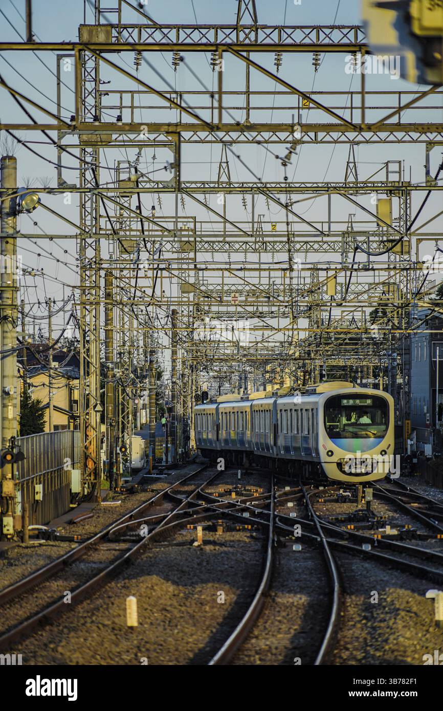 Seibu Line seen from Nishikasawa Station. Shooting Location: Saitama ...