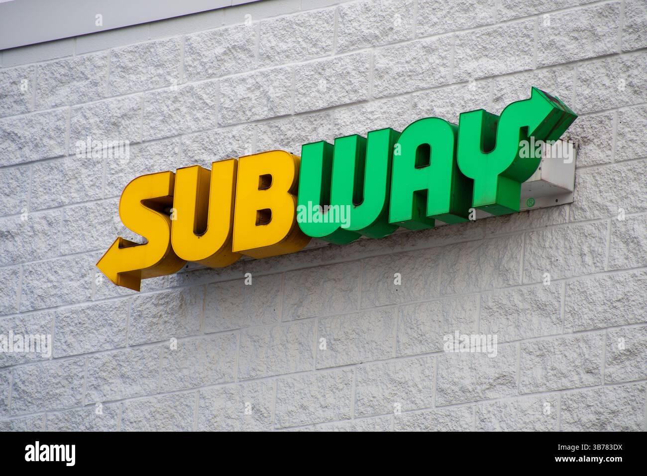 ST. GEORGE, UT, USA - MAY 4, 2025: A Subway restaurant in St. George ...