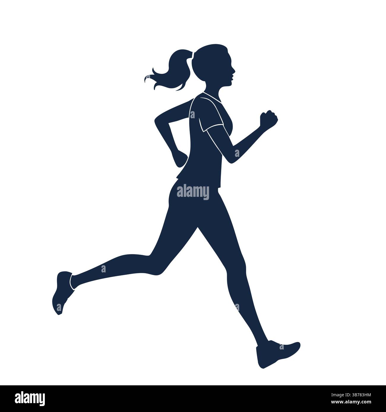 Female runner in motion Cut Out Stock Images & Pictures - Alamy