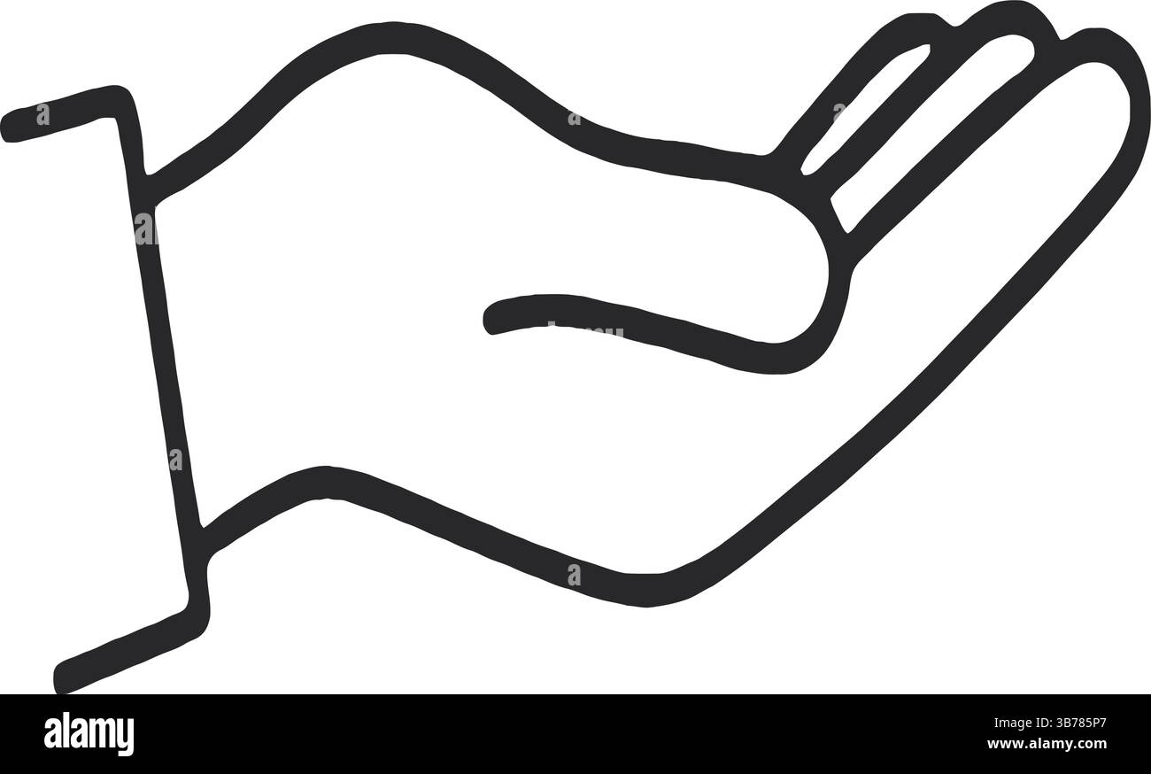 Minimalist hand illustration open hi-res stock photography and images ...