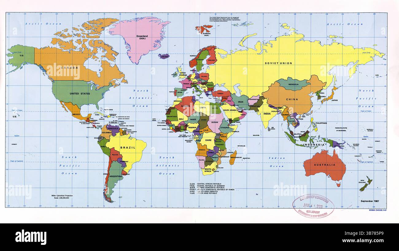 Political world map hi-res stock photography and images - Alamy