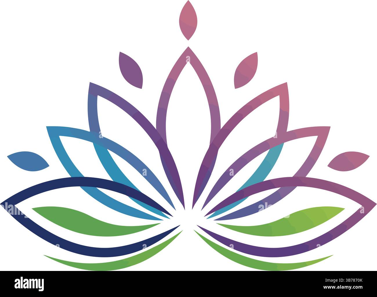 Vibrant Gradient Lotus Flower Illustration Stock Vector Image & Art - Alamy