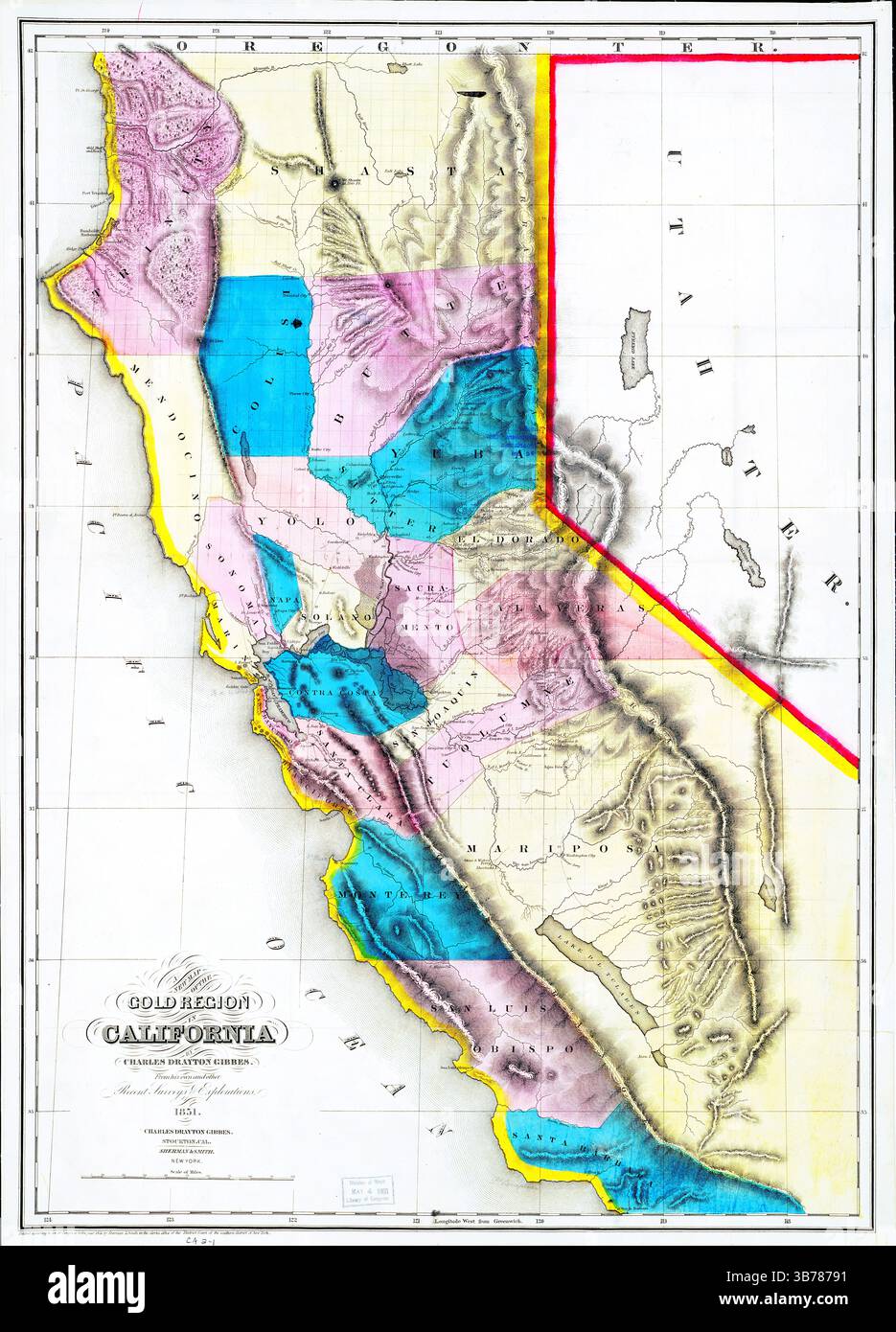 Early 1850s maps hi-res stock photography and images - Alamy