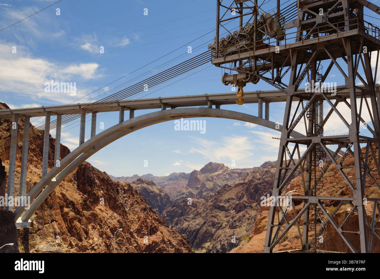 The highway bridge over the Hoover Dam in America Stock Photo - Alamy