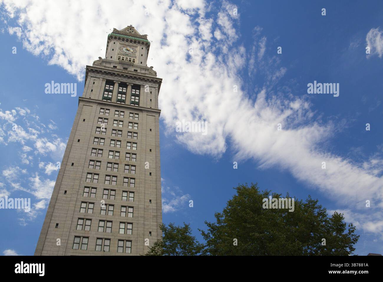 Boston Custom House Tower in late evening, Boston, Massachusetts, USA ...
