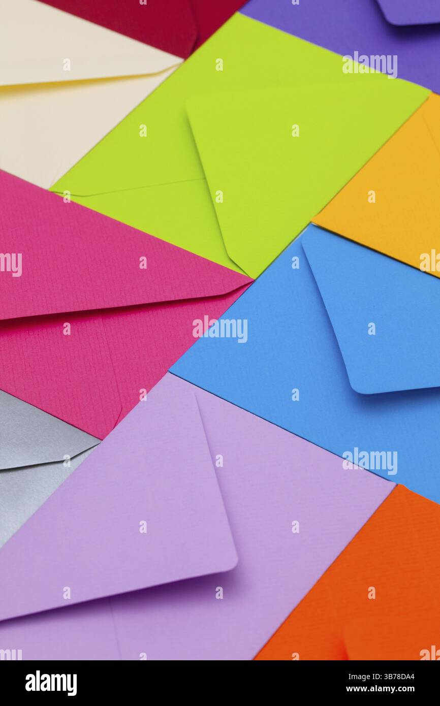 Envelopes colorful hi-res stock photography and images - Alamy
