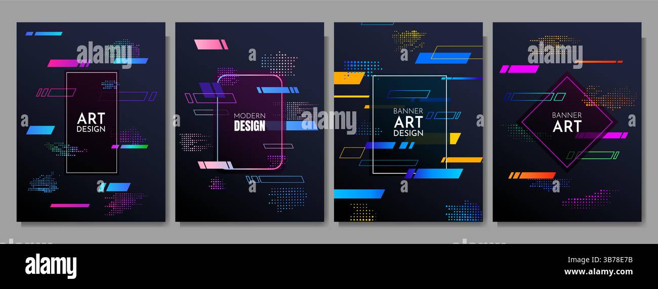 Vector dynamic illustration. Text box frame. Flow of graphic elements ...