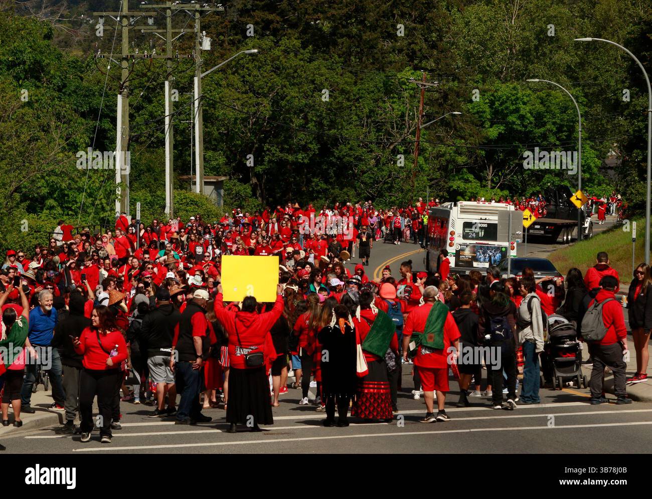 Esquimalt, Can. 05th May, 2025. Hundreds of people take part in the ...