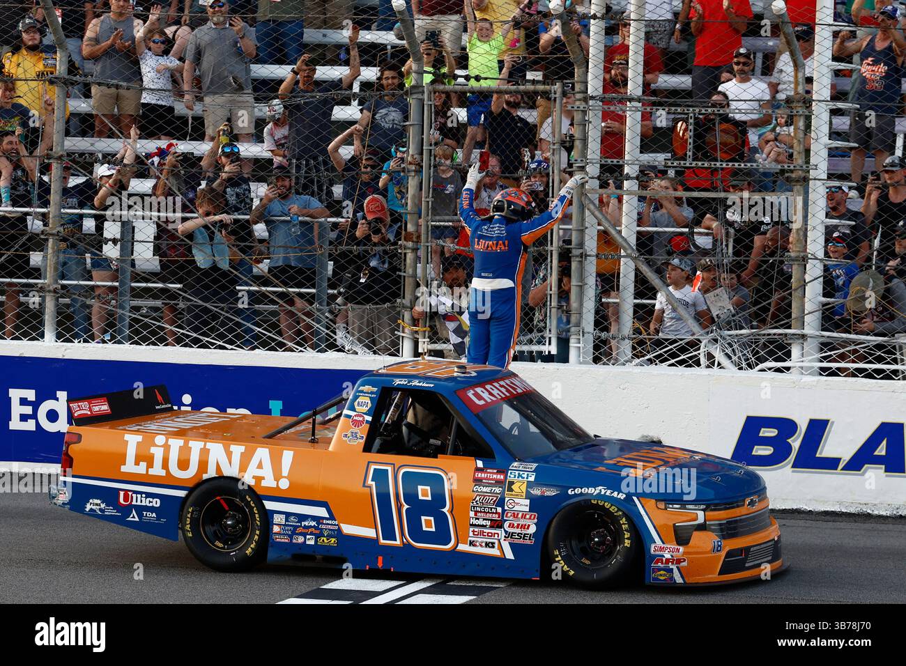 TYLER ANKRUM (18) wins the Black's Tire 200 in Rockingham, NC Stock ...